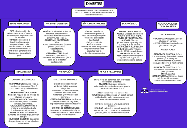Mapas conceptuales de la Diabetes 【Descargar】