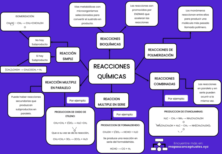 Mapas conceptuales Reacciones Químicas 【Descargar】